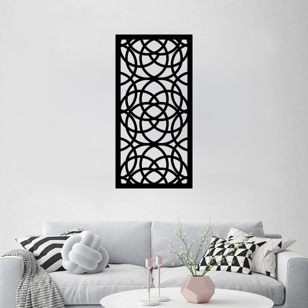 Ellara Metal Wall Art, Metal Rectangular Wall Decor, Geometric Metal ...