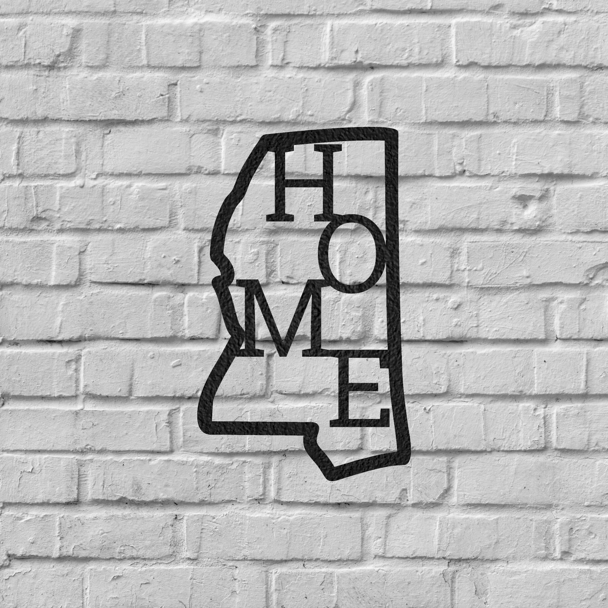 Mississippi Home Sign, Metal Home & Wall Decor, State of Mississippi ...