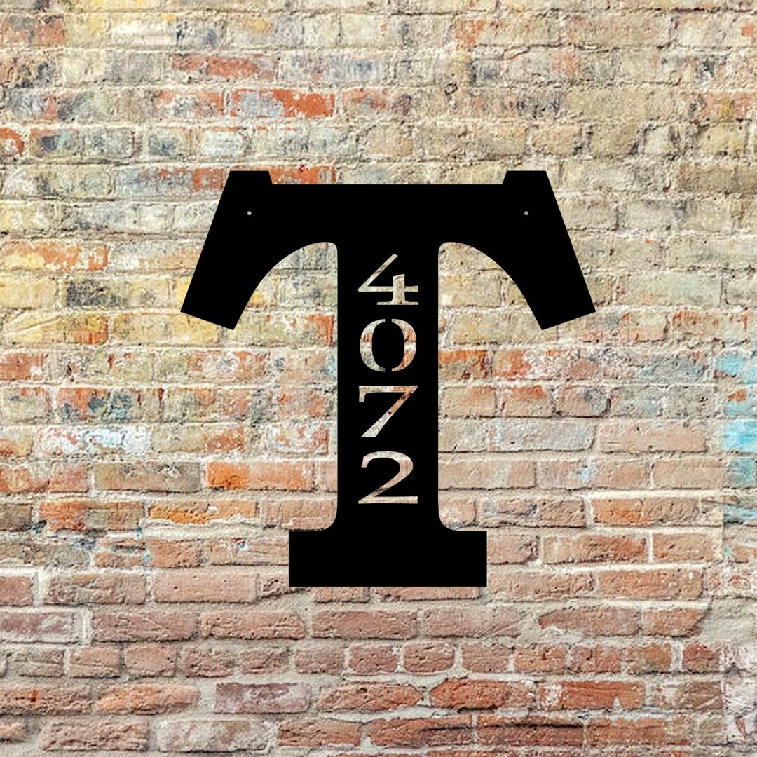 Monogramed Letter House Number, Personalized Home Address Sign, Custom ...