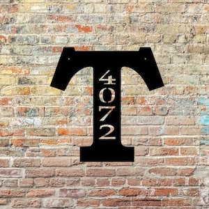 Monogramed Letter House Number, Personalized Home Address Sign, Custom ...