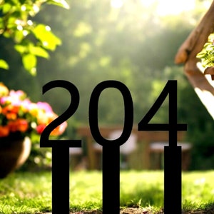 Lawn House Number Stakes, Free Standing Individual Lawn Stake House ...