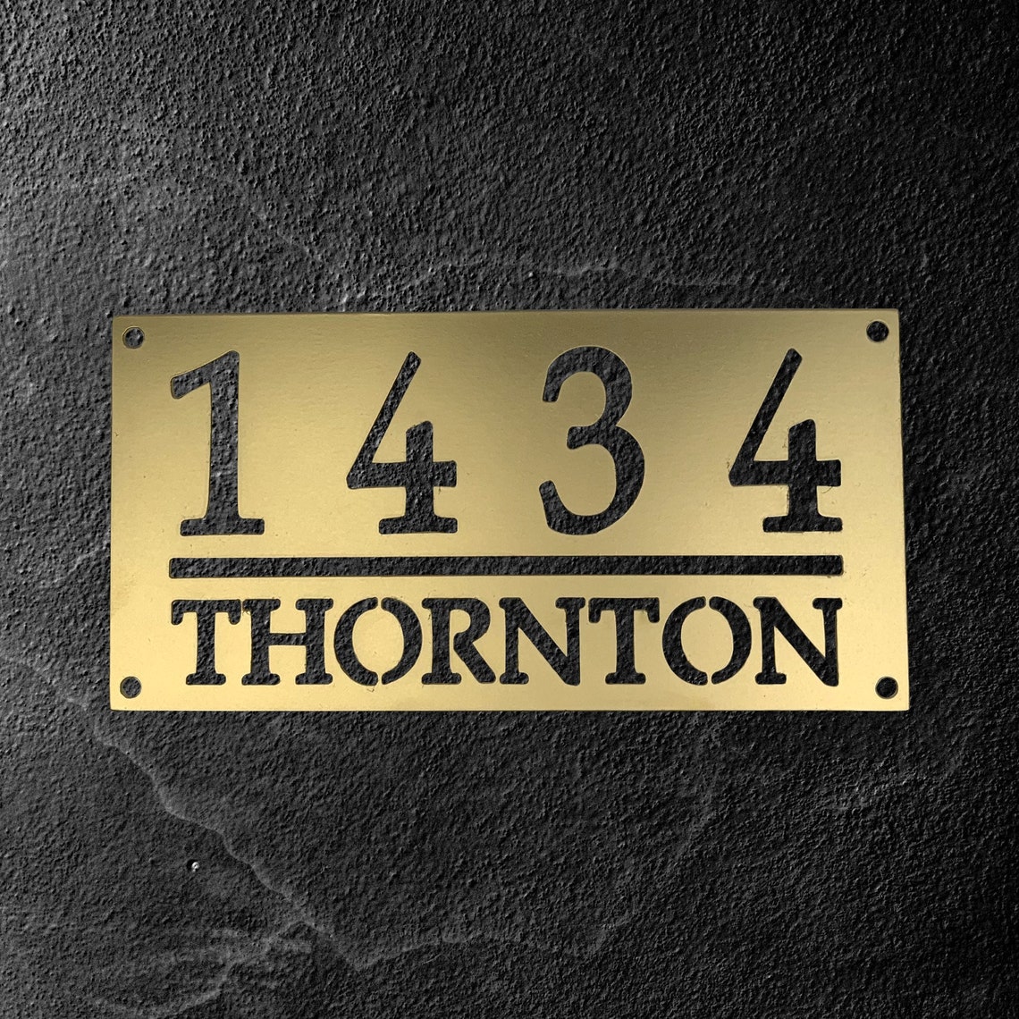 Custom Home Address Sign Metal House Number Plaque | Etsy