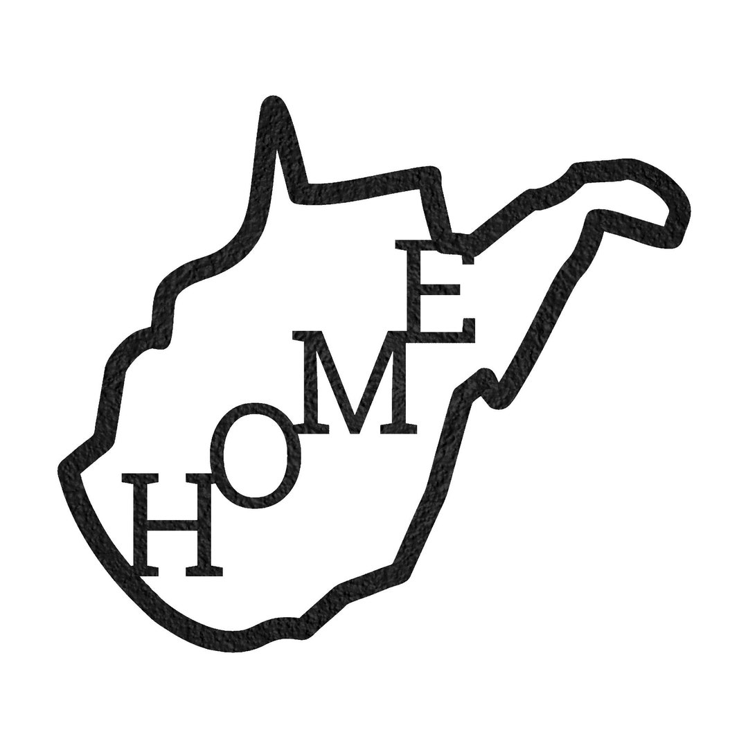 West Virginia Home Sign, Metal Home & Wall Decor, State of West ...