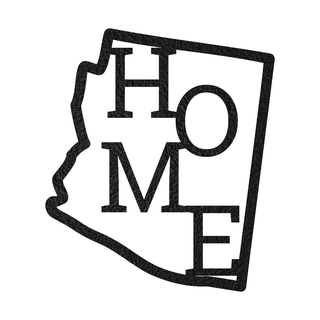 Arizona Home Sign, Metal Home & Wall Decor, State of Arizona, Made in ...