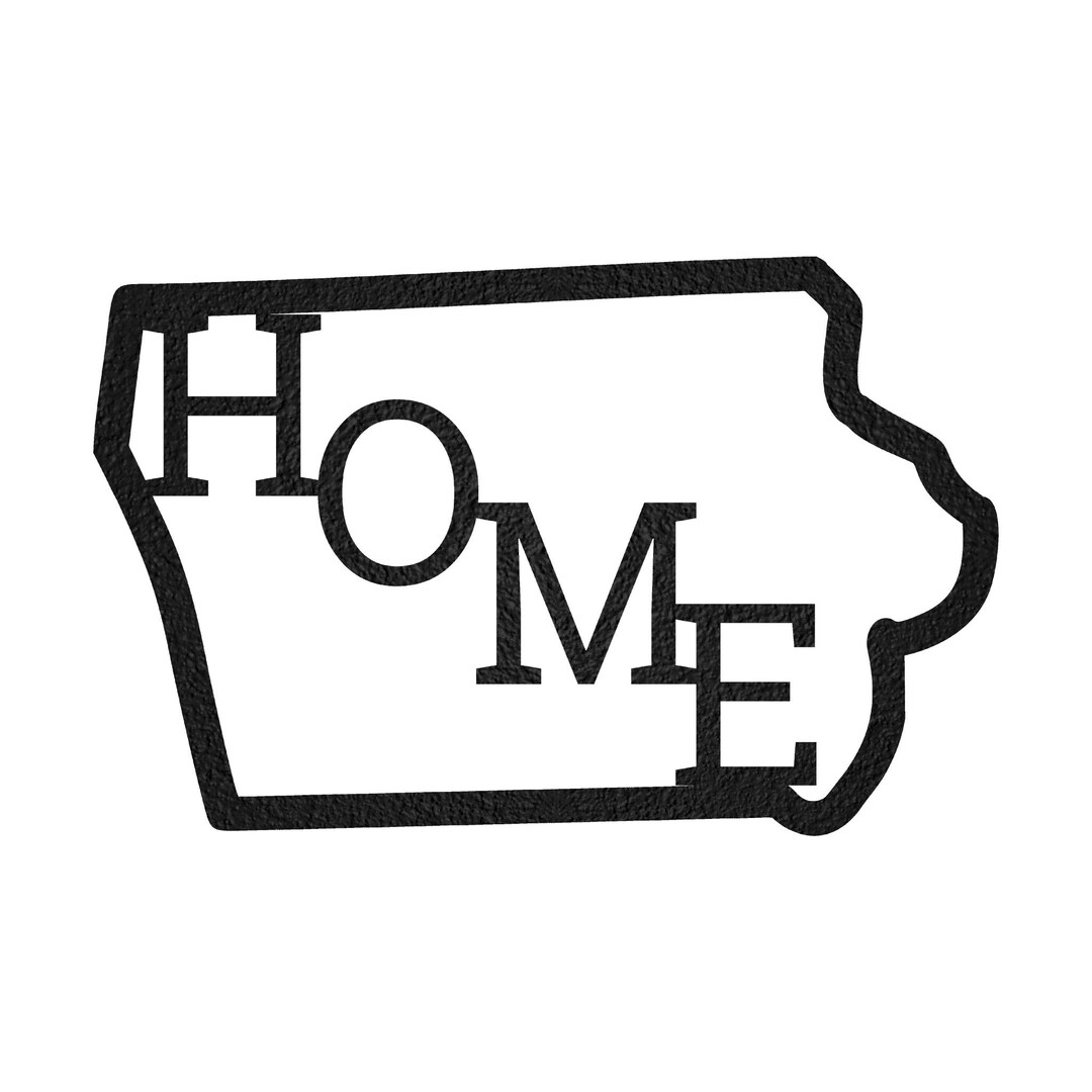 Iowa Home Sign, Metal Home & Wall Decor, State of Iowa, Made in USA - Etsy