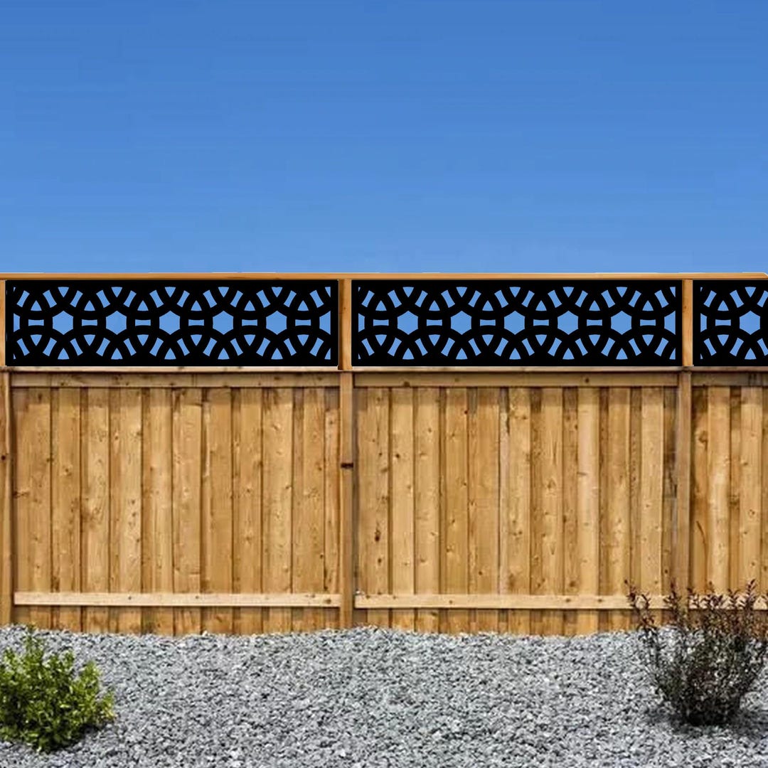 Stellix Decorative Fence Topper Panel, Garden Privacy Screen, Custom ...