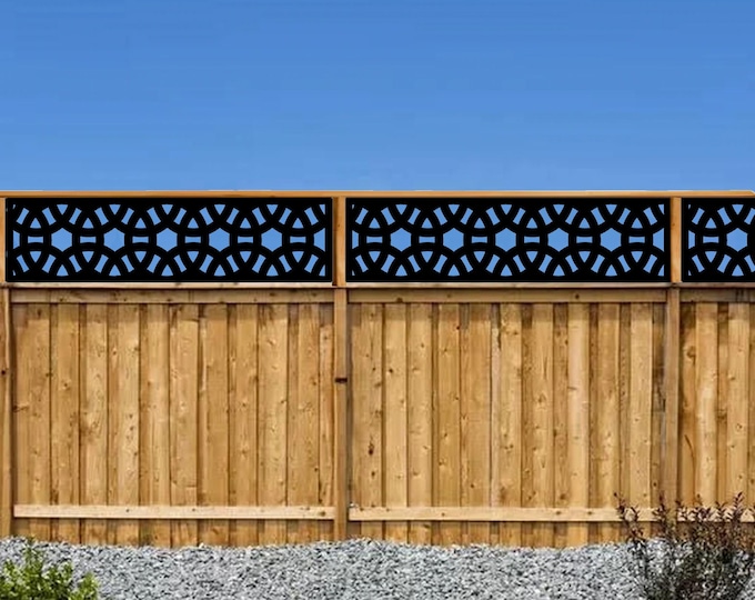 Stellix Decorative Fence Topper Panel, Garden Privacy Screen, Custom ...