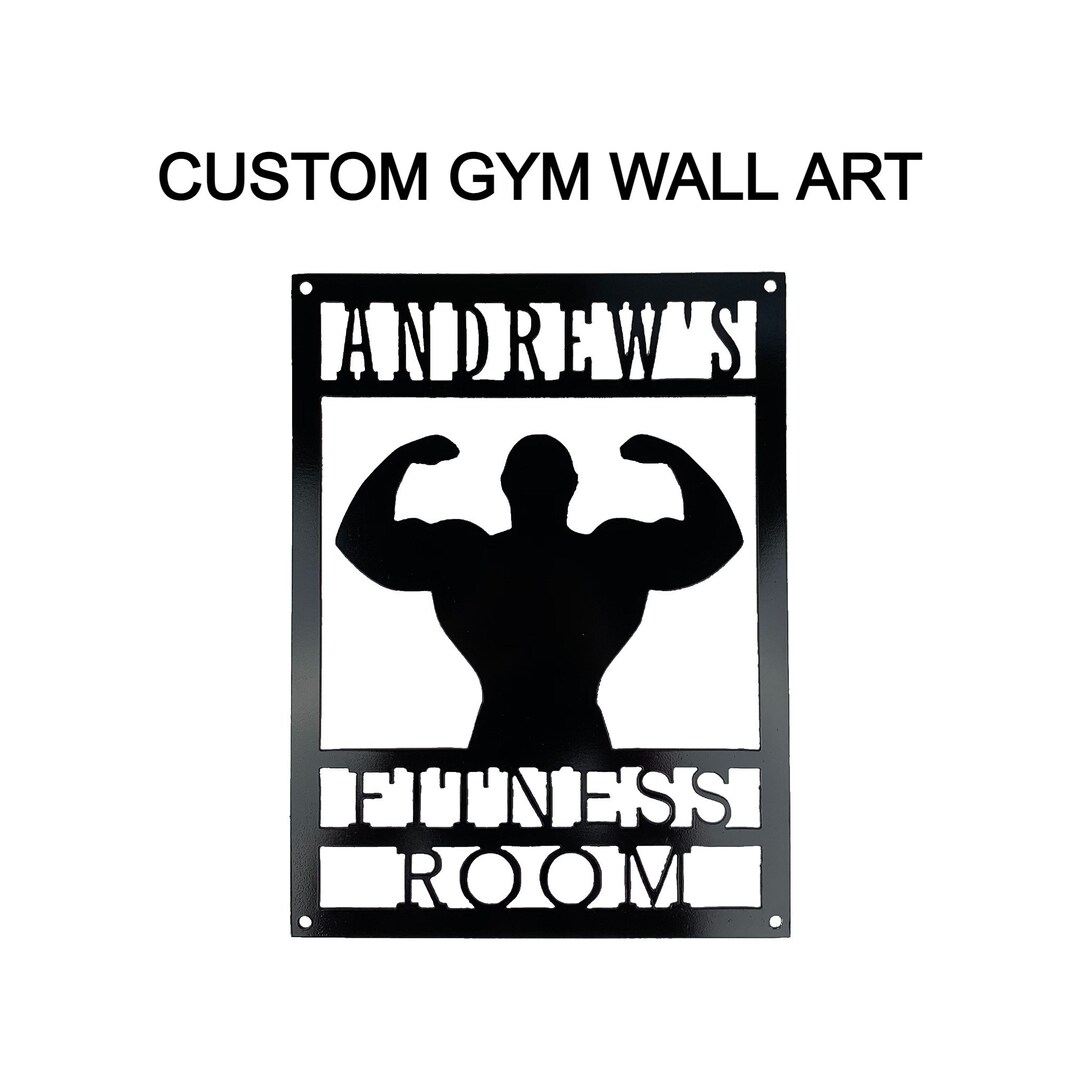 Custom Home Gym Sign, Personalized Gym Wall Art, Metal Gym Sign ...
