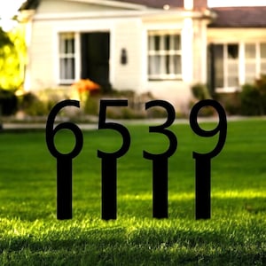 Lawn House Number Stakes, Free Standing Individual Lawn Stake House ...