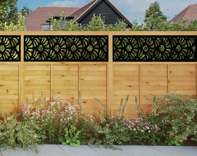 Radielle Decorative Fence Topper Panel, Garden Privacy Screen, Custom ...