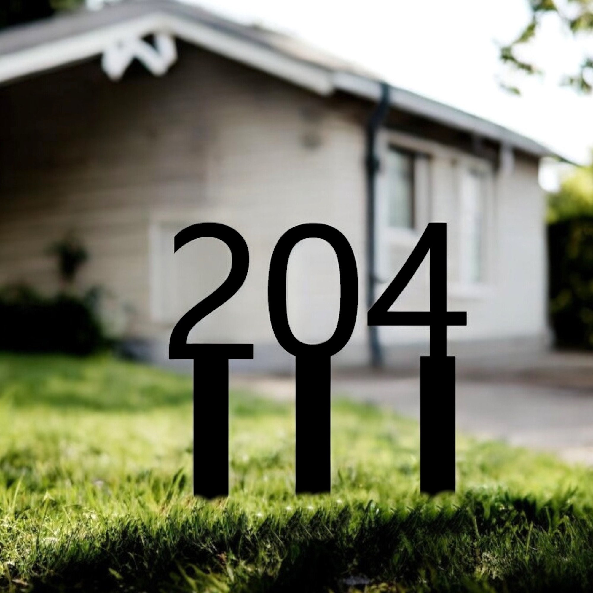 Lawn House Number Stakes, Free Standing Individual Lawn Stake House ...