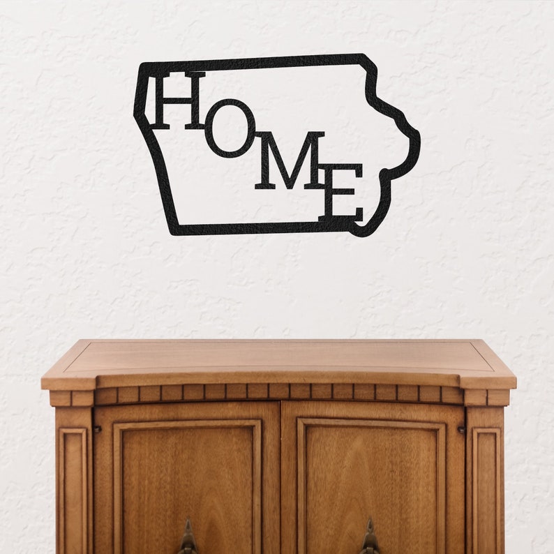 Iowa Home Sign, Metal Home & Wall Decor, State of Iowa, Made in USA - Etsy