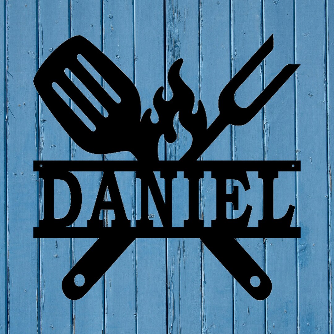 BBQ Cookout Master, Custom Grill Master Sign, Personalized Metal Wall ...