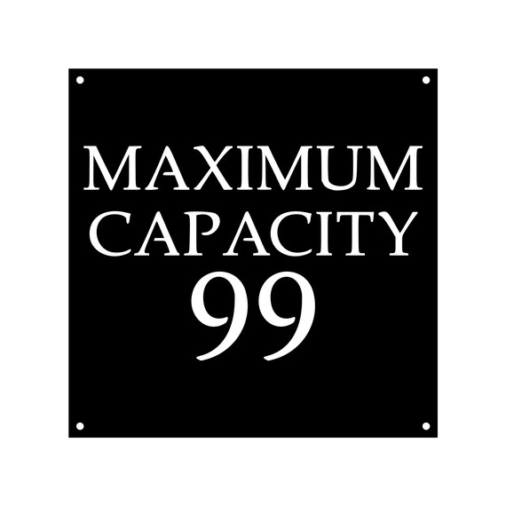 Maximum Capacity Sign Custom Metal Occupancy Sign Made in | Etsy