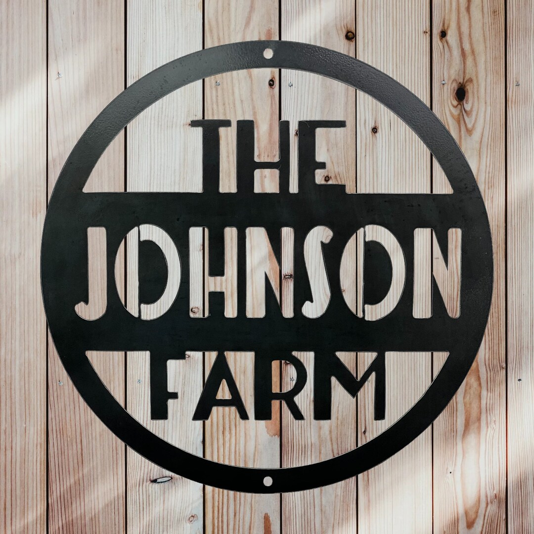 Customized Hanging Farm Sign, Personalized Custom Metal Sign, Farm ...