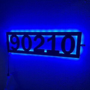 LED Backlit House Numbers, Modern Illuminated Address Sign, Easy ...
