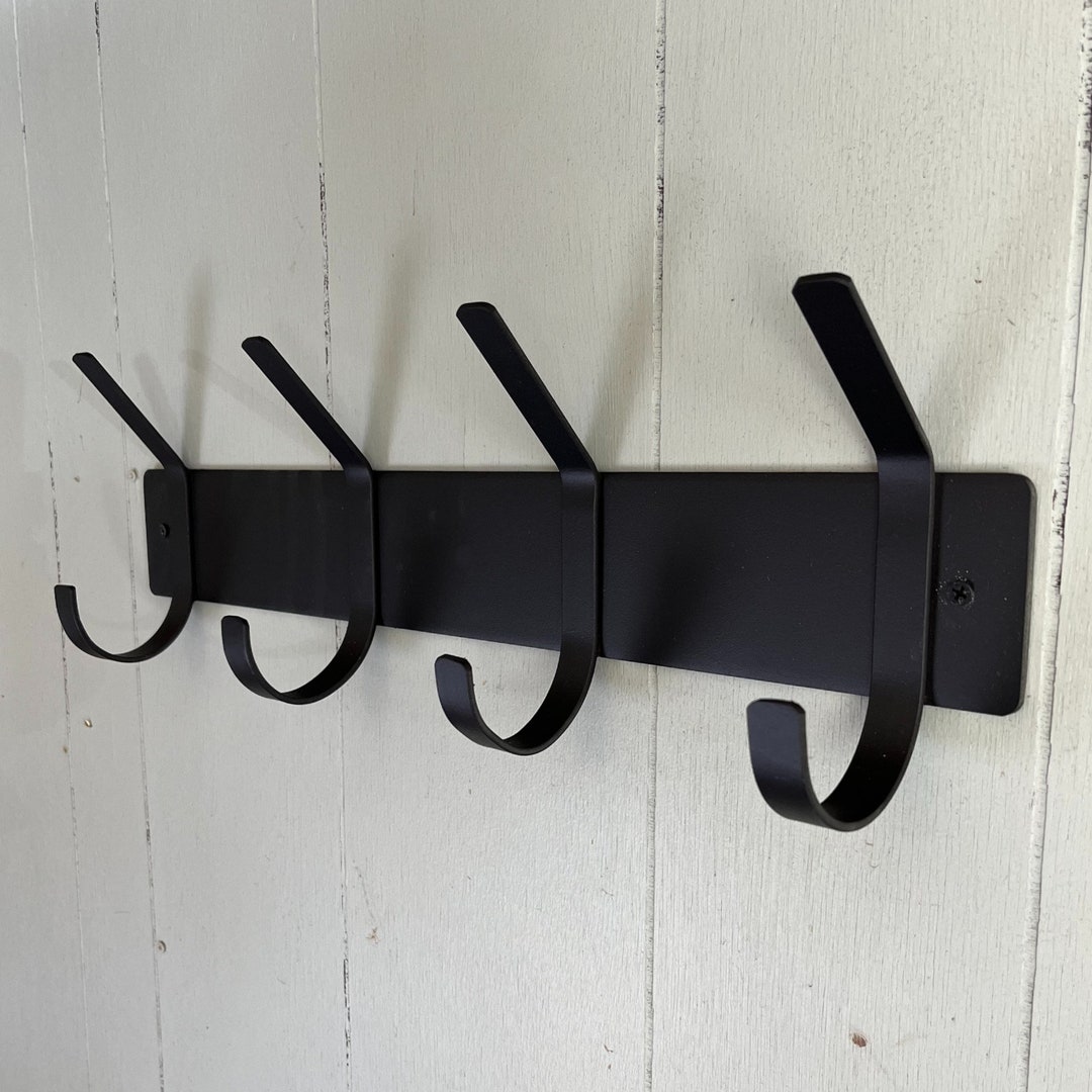 Wall Mounted Hook Rack, Premium Quality Coat Rack Rail, Heavy Duty ...
