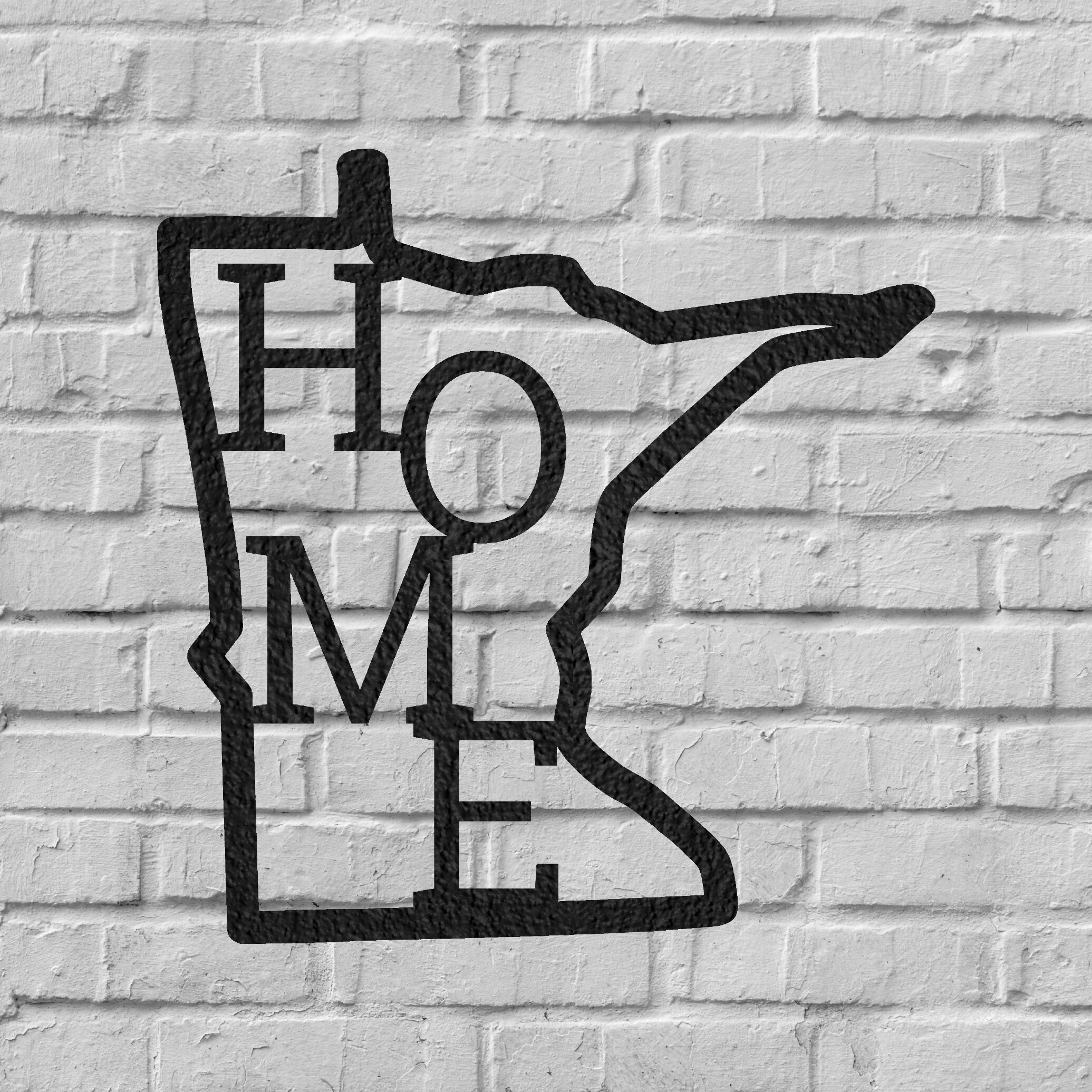 Minnesota Home Sign Metal Home & Wall Decor State of - Etsy