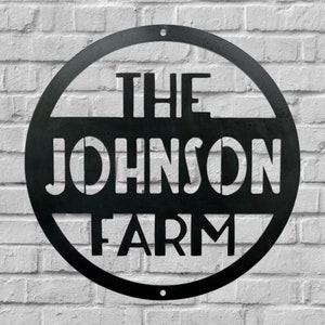 Customized Hanging Farm Sign, Personalized Custom Metal Sign, Farm ...