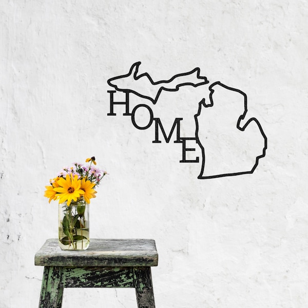 Michigan Home Sign - Etsy
