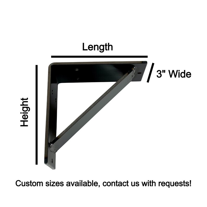 Floating Shelf Bracket 3 Inch Wide Heavy Duty Steel Shelving - Etsy