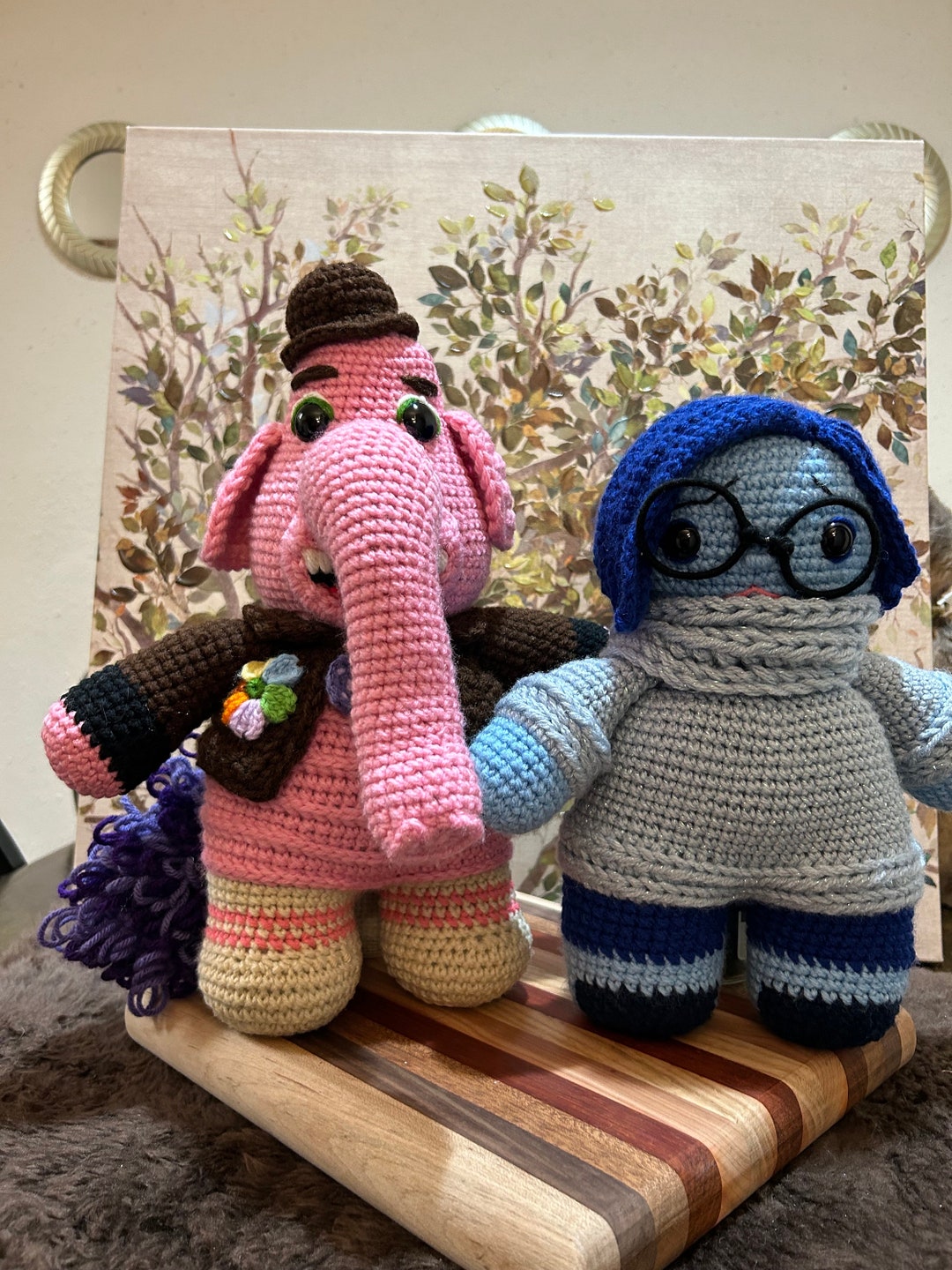 Adorable Crochet emotions Sadness and Bing Bong Doll, Gift, Present ...