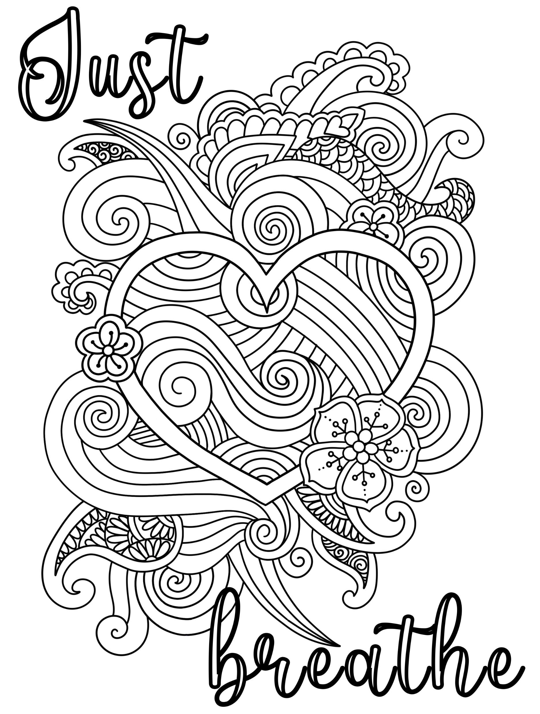SELF CARE COLORING Book/ Adult Coloring Book/ Stress Relief/ Self Care ...