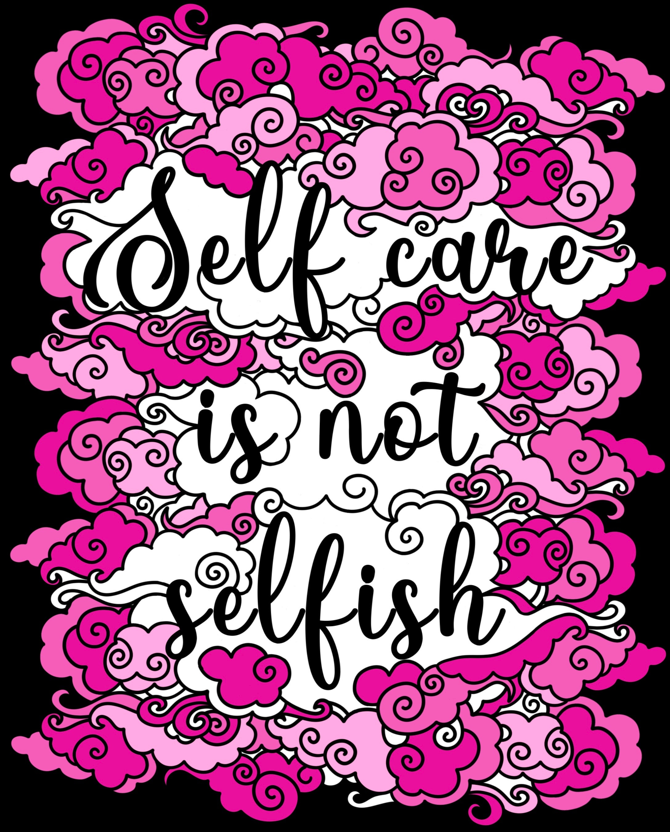SELF CARE COLORING Book/ Adult Coloring Book/ Stress Relief/ Self Care ...
