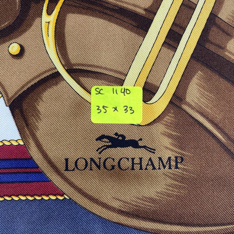 Vintage Longchamp Silk Scarf Floral Scarf Foulards Neck Scarf Neckwear ...
