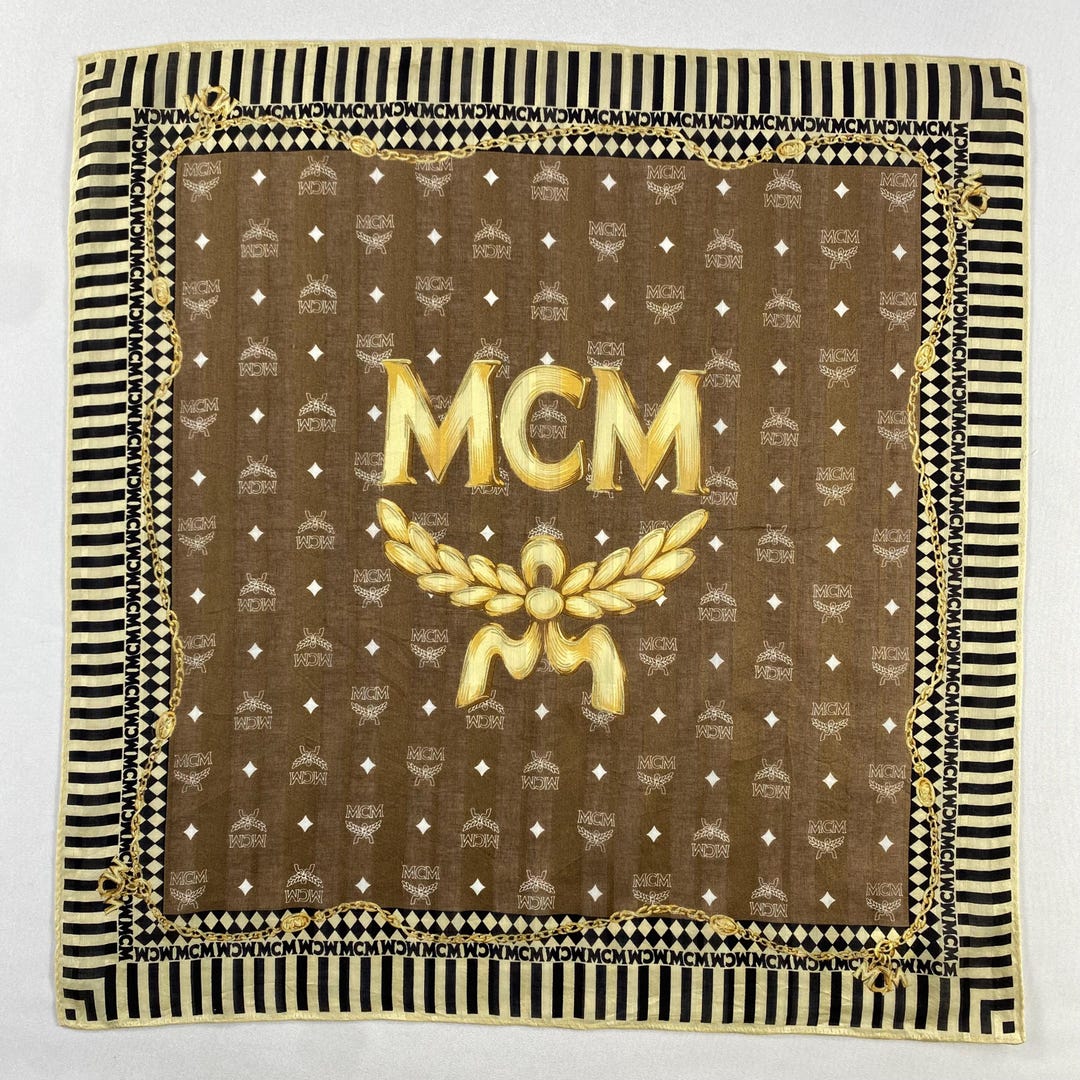 Vintage MCM Handkerchief, Cotton Bandana, Vintage Paisley Pocket Square ...