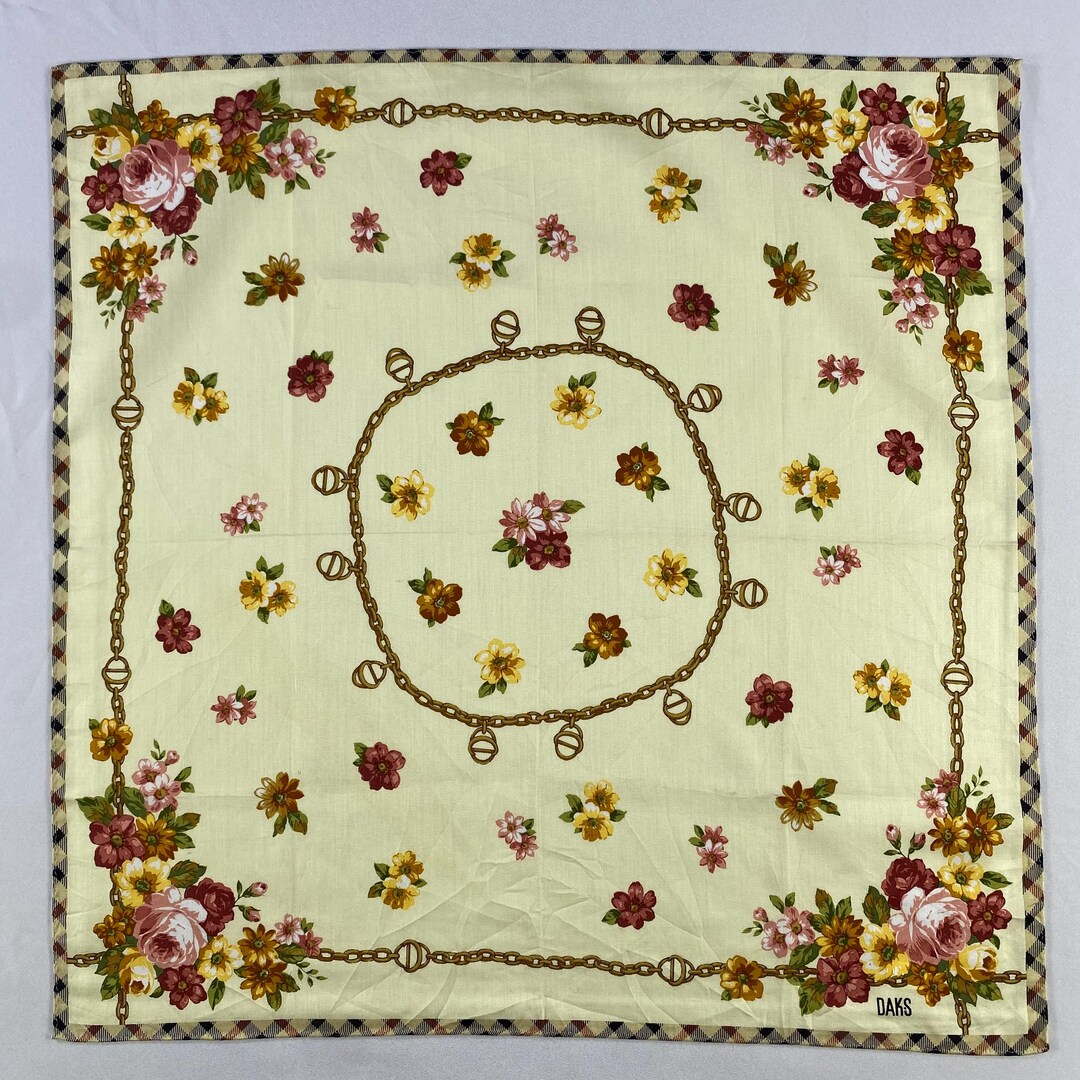 Vintage Daks London Handkerchief, Cotton Bandana, Vintage Paisley ...