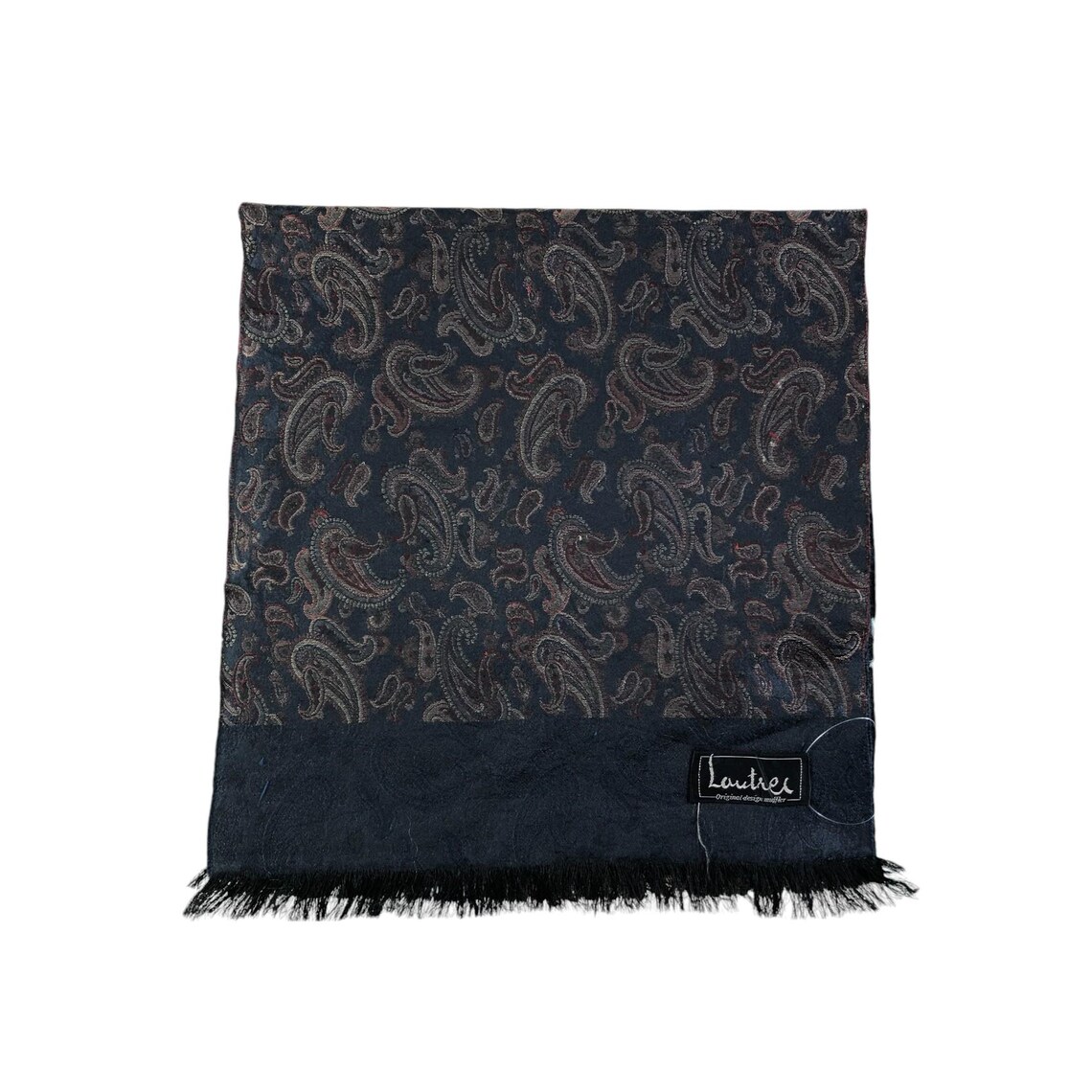 Vintage Silk Wool Scarf Muffler Winter Neck Muffler Multicolor Scarves ...