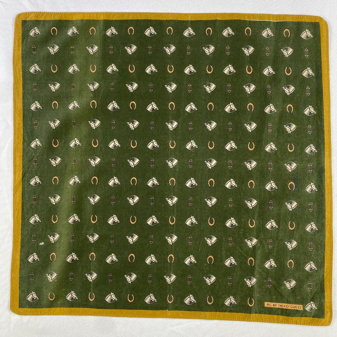 Vintage Paolo Gucci Handkerchief, Paolo Gucci Head Scarf, Vintage Paolo ...