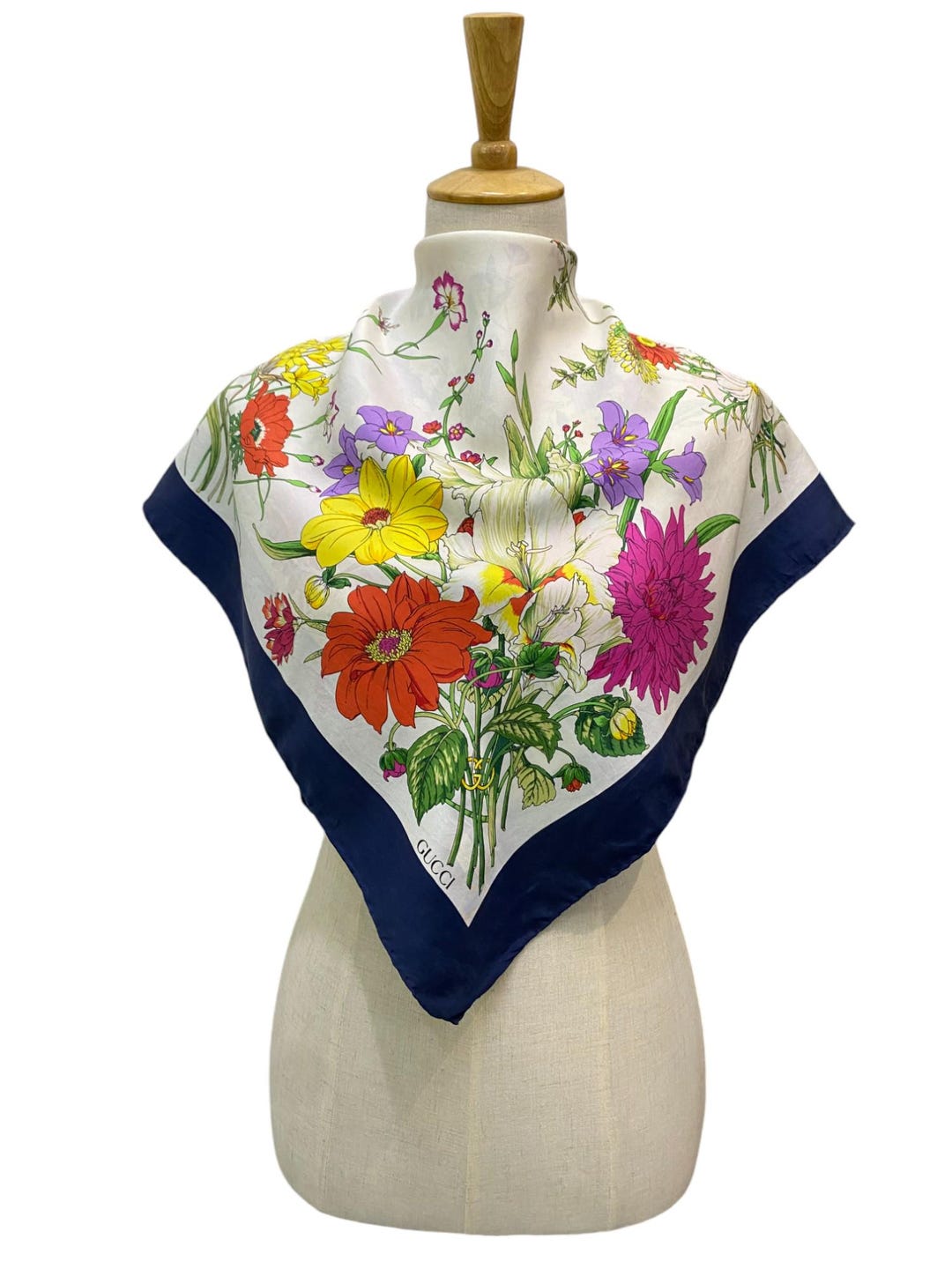 Vintage Gucci Silk Scarf Gucci Silk Muffler Gucci Neck Scarf Gucci ...