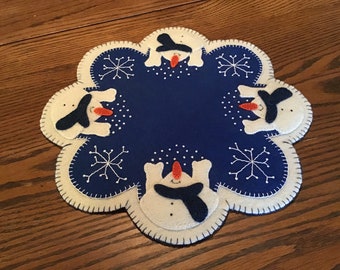 Snowman Penny Rug - Etsy