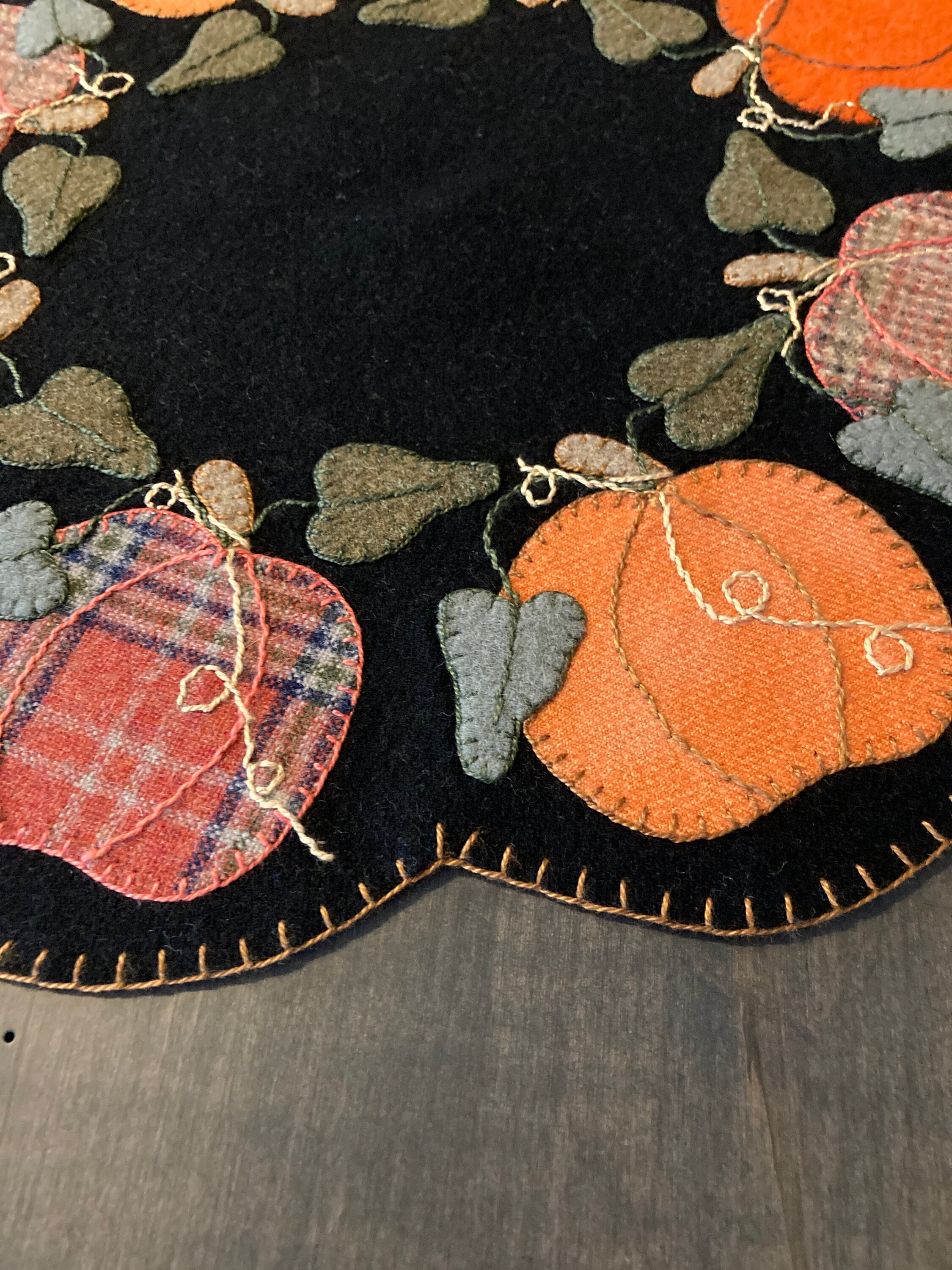 Fall Pumpkin Penny Rug Candle Mat - Etsy