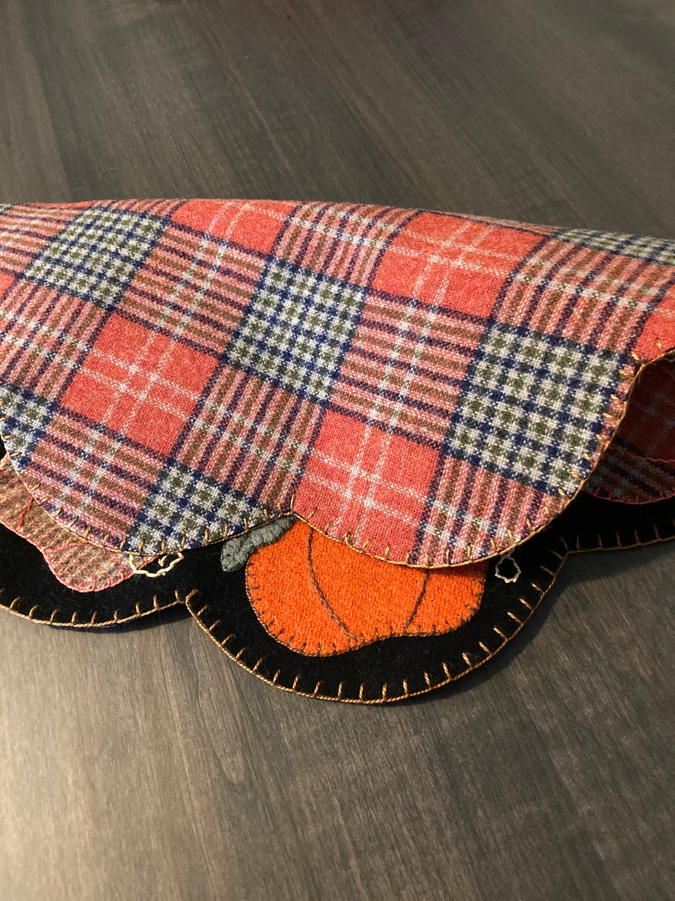 Fall Pumpkin Penny Rug Candle Mat - Etsy