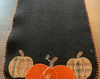 Pretty Pumpkins Fall/autumn Penny Rug/candle Mat With Mini Mats MAILED ...