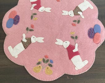 Spring Floral Penny Rug Candle Mat - Etsy