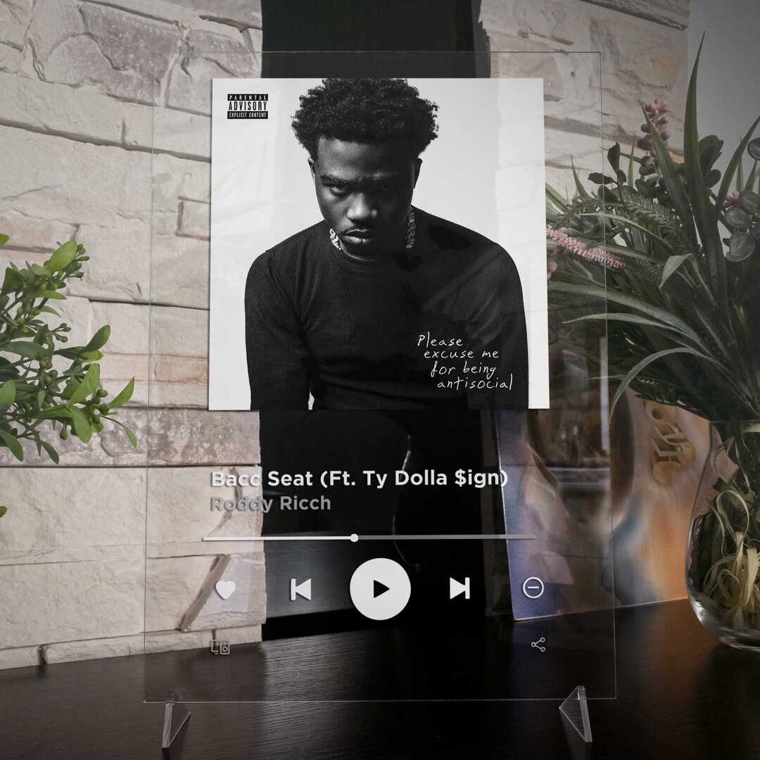 Roddy Ricch Acrylic Plaque Album Song Player Display Spotify - Etsy UK