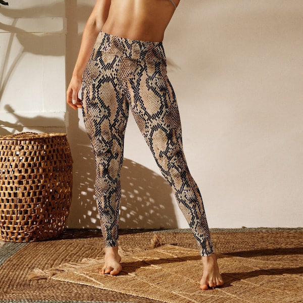 Snake Print Leggings - Etsy