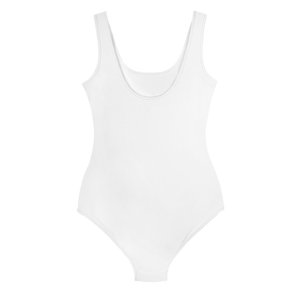 Solid White Swimsuit Girls One Piece Bathing Suit - Etsy