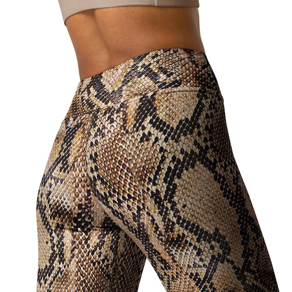 Snake Print Leggings - Etsy