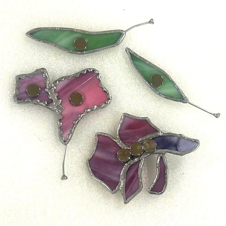 Handcrafted Stained Glass Siamese Fighting Fish Magnets: Fridge ...