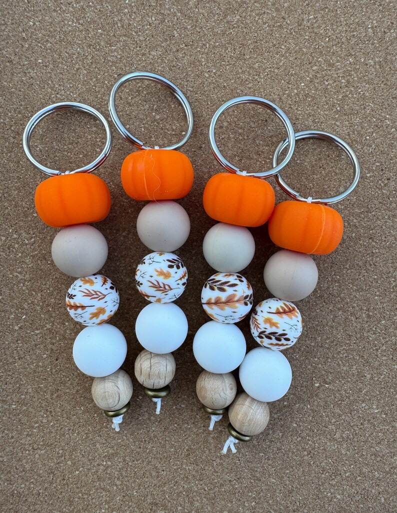 Pumpkin Keychain - Etsy