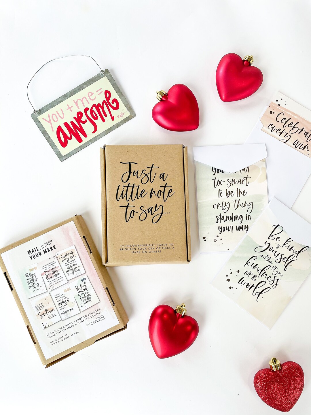 12 Encouragement Cards With Envelopes | Gift Card Set | Positive ...