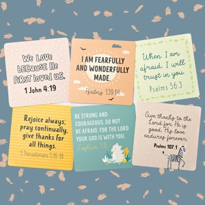 Children's Faith-based Affirmation Cards & Frame Set | 1st Birthday ...