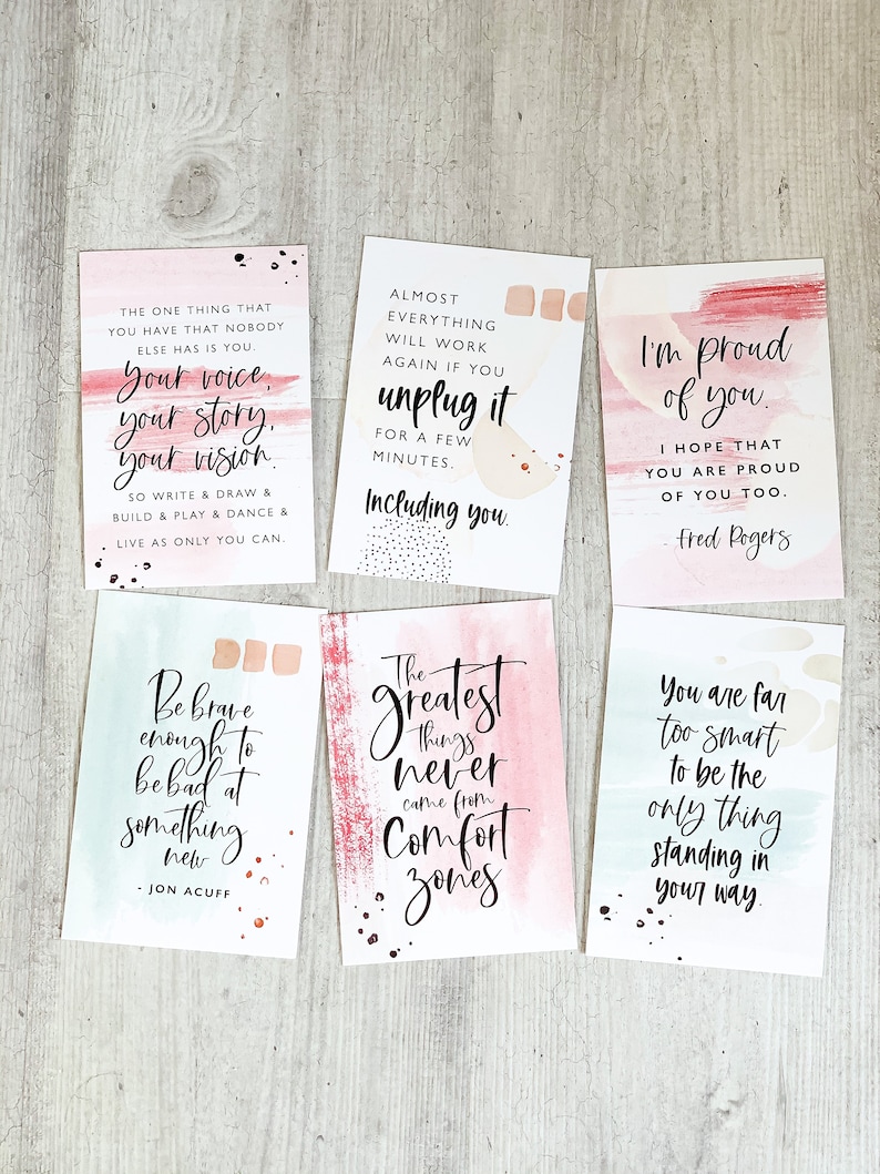 12 Encouragement Cards With Envelopes Gift Card Set - Etsy