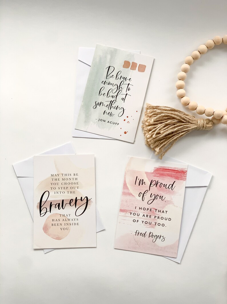 12 Encouragement Cards With Envelopes Gift Card Set - Etsy