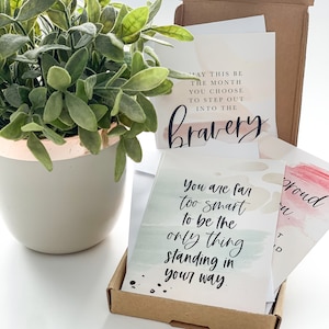 12 Encouragement Cards With Envelopes | Gift Card Set | Positive ...